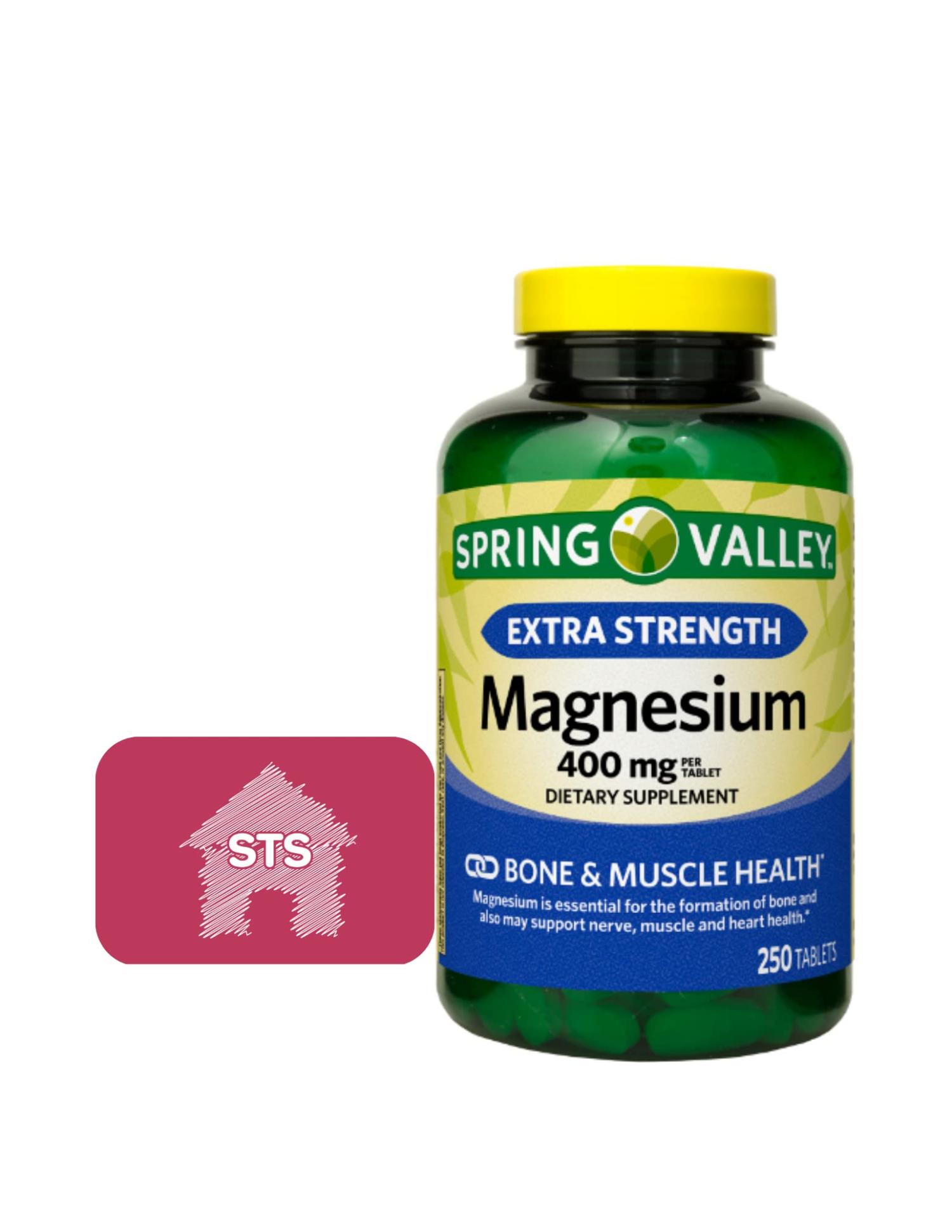Spring Valley Magnesium 400 Mg 250 Tablets + STS Sticker - Premium ...
