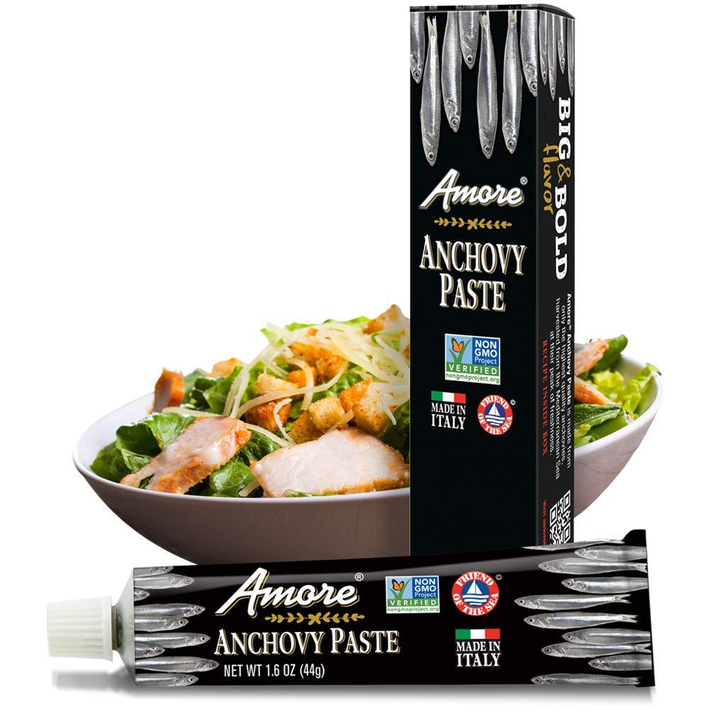 Amore Anchovy Paste - 1.6 oz (Pack of 12) | Rich Flavor for Cooking ...