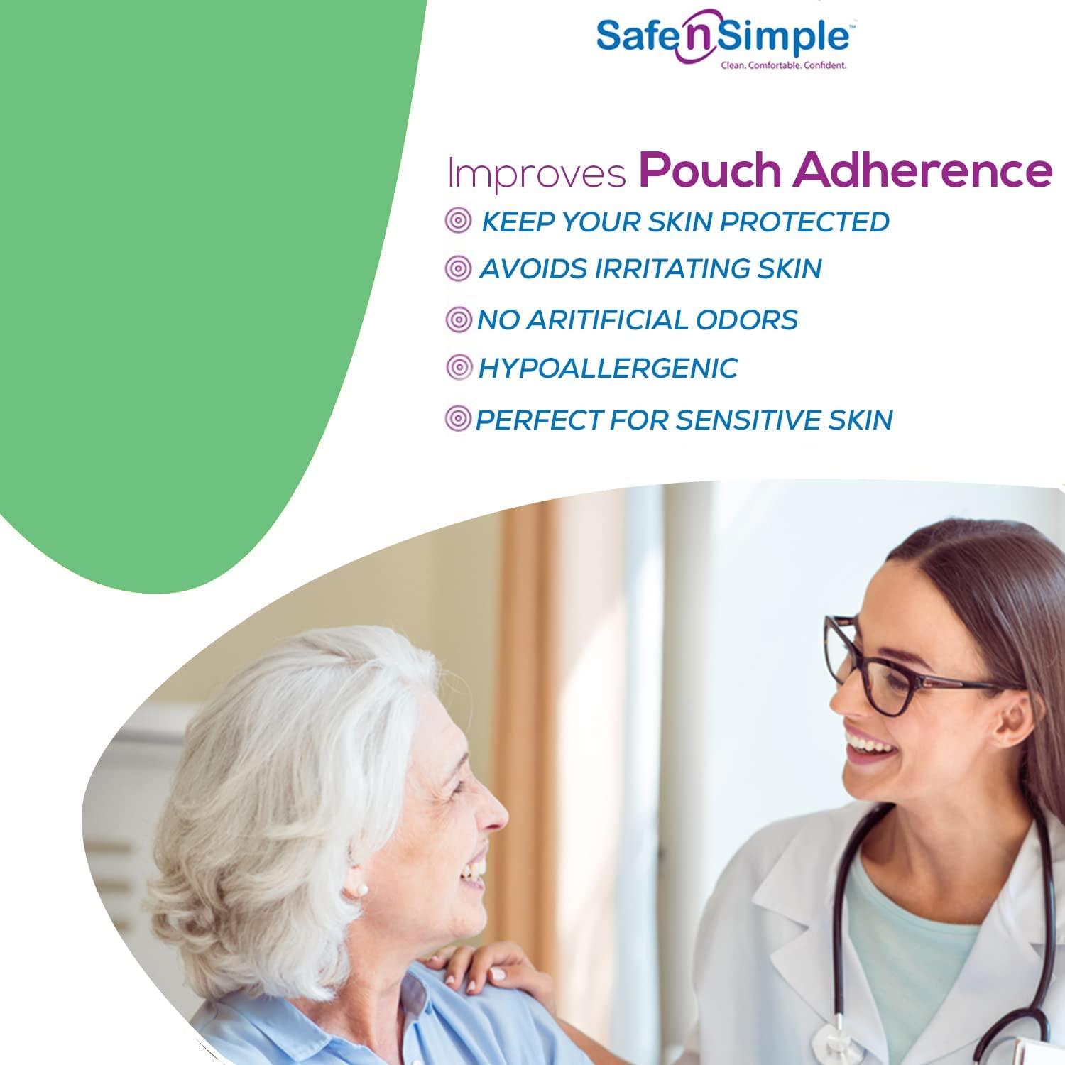 Safe n' Simple No Sting Skin Prep Wipes - 75 Ostomy Barrier Film Wipes ...