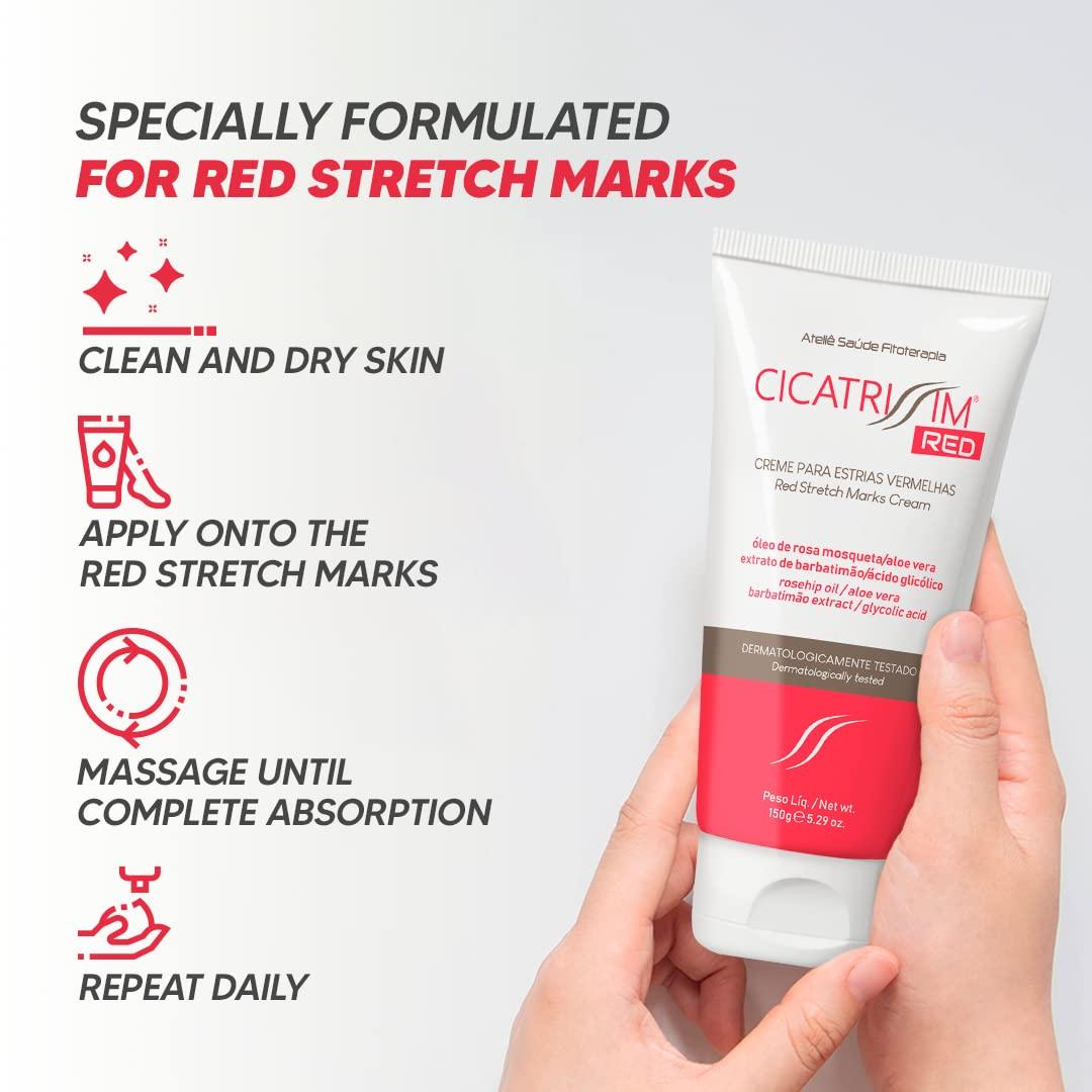 Cicatrissm Red Stretch Mark Remover Cream - Pregnancy & Tummy Care ...