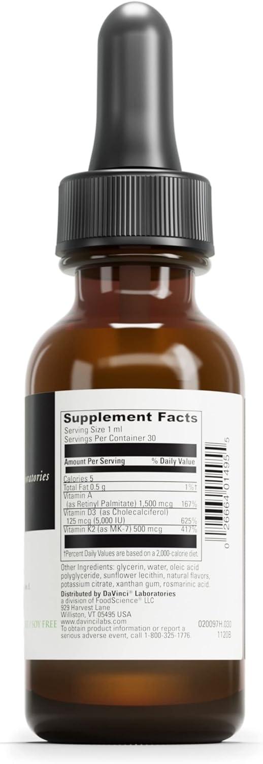 Davinci Labs Liposomal ADK Liquid Supplement | Immune, Bone & Heart ...