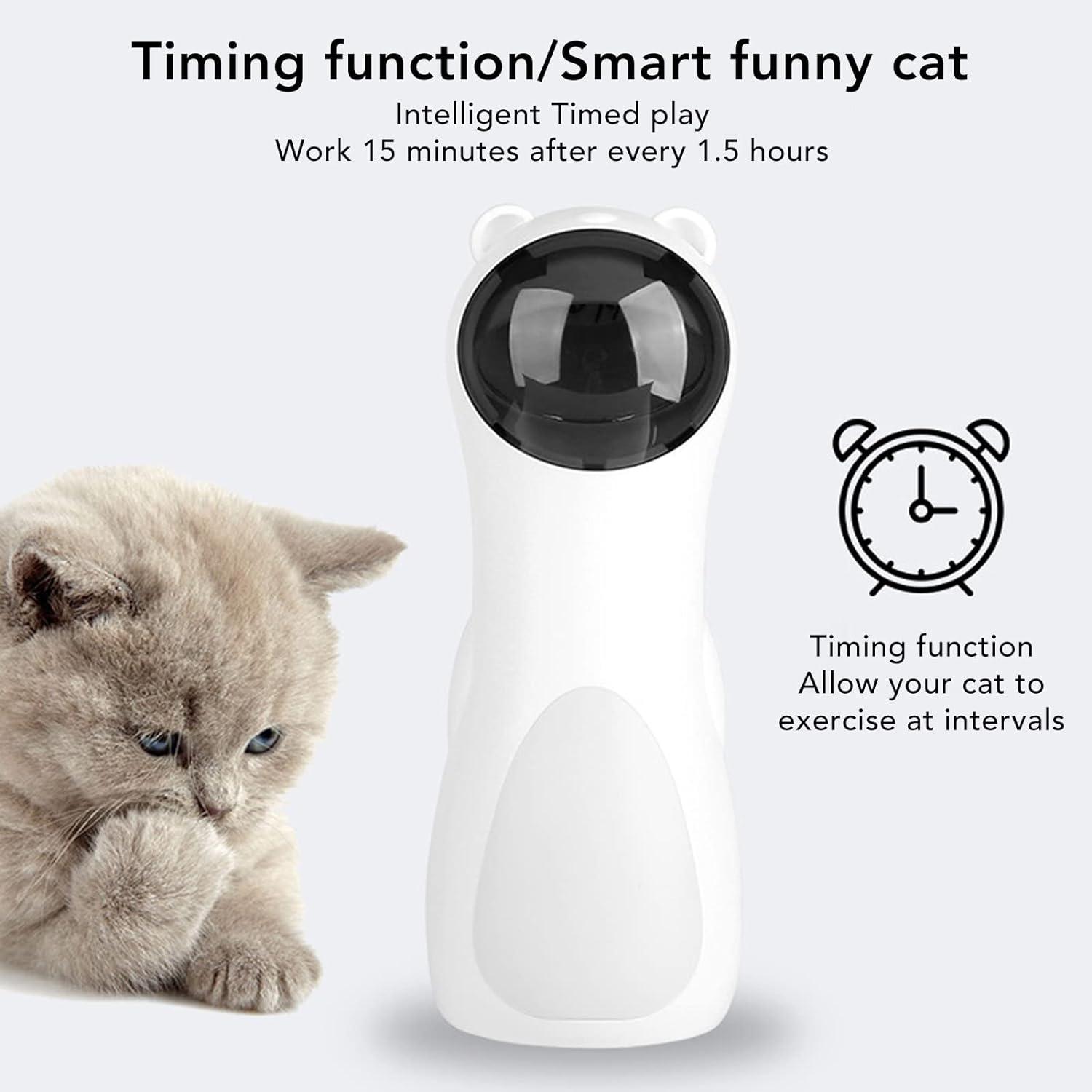 TYTOGE Automatic Cat Laser Toy Timing Function Dual Power Supply ...