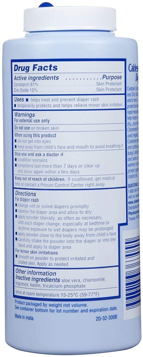 Caldesene Baby Cornstarch Powder With Zinc Oxide 5 oz (Pack of 2) 5 ...