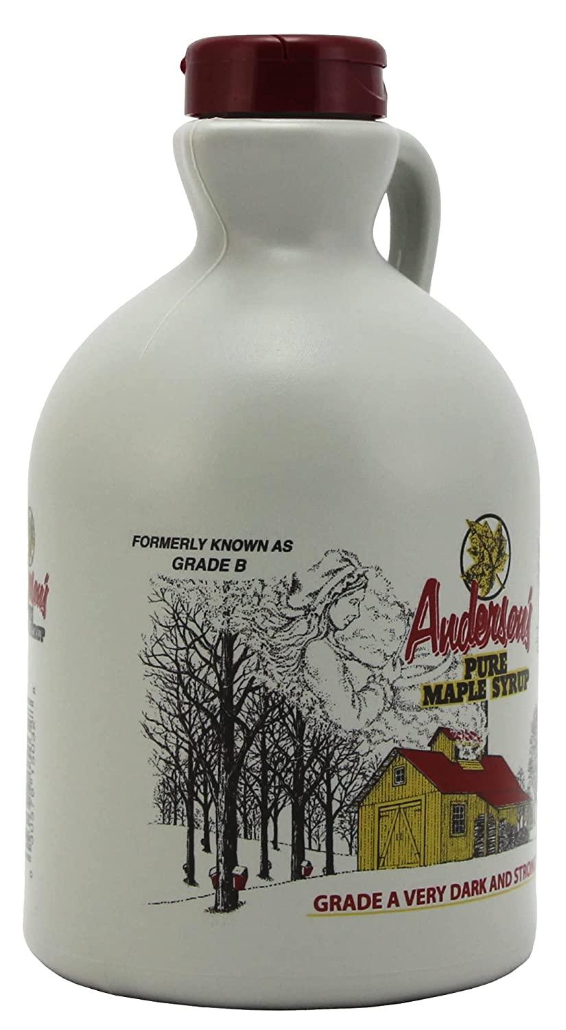 Anderson's Maple Syrup Inc. Very Dark 32 oz plastic jug - 32 Fl Oz ...