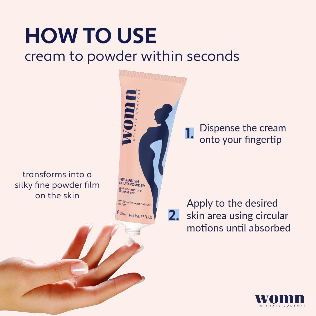 Intimate Comfort DRY & FRESH LIQUID POWDER 50ml | Talc-Free Body Powder ...