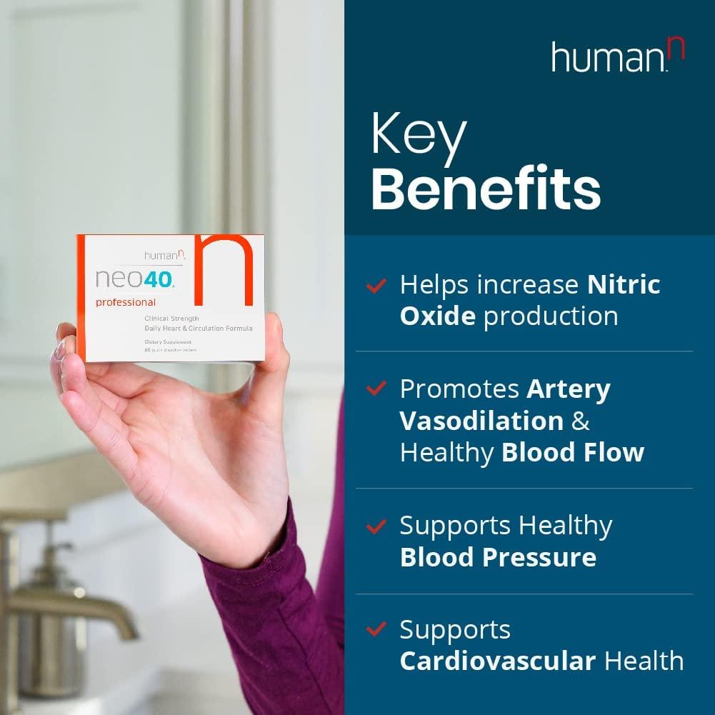 Neo40 Professional Nitric Oxide Booster with Methylfolate - Natural ...