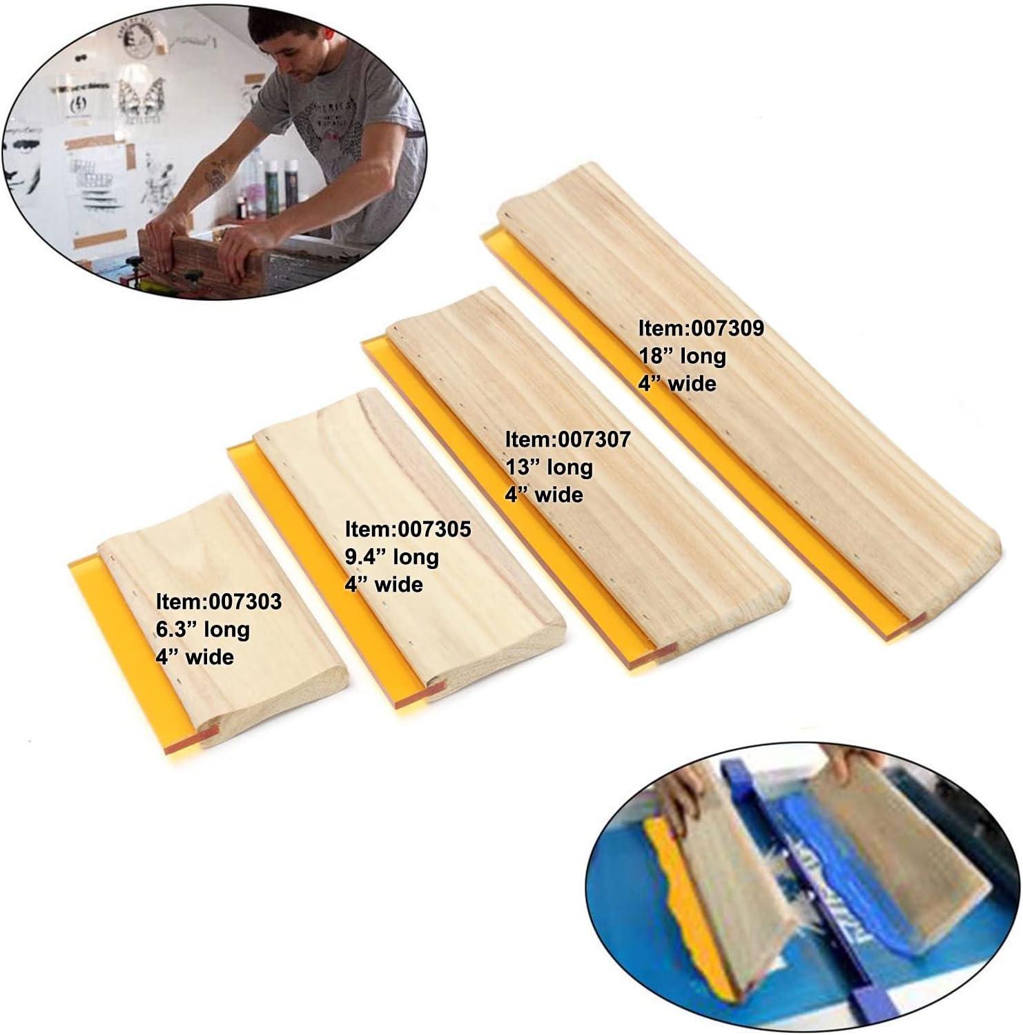 Screen Printing Squeegee Wooden Ink Scraper 75 Durometer - 18 Long, 4 ...