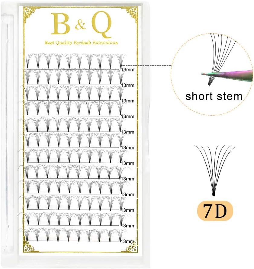 7D-0.07D-9mm Pre Made Fan Eyelash Extensions | B&Q LASH Russian Volume ...