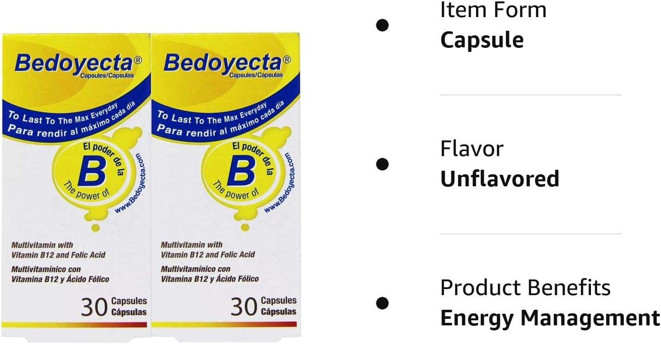 Bedoyecta Multivitamin Capsules with B12 and Folic Acid - 60 ct | Buy ...