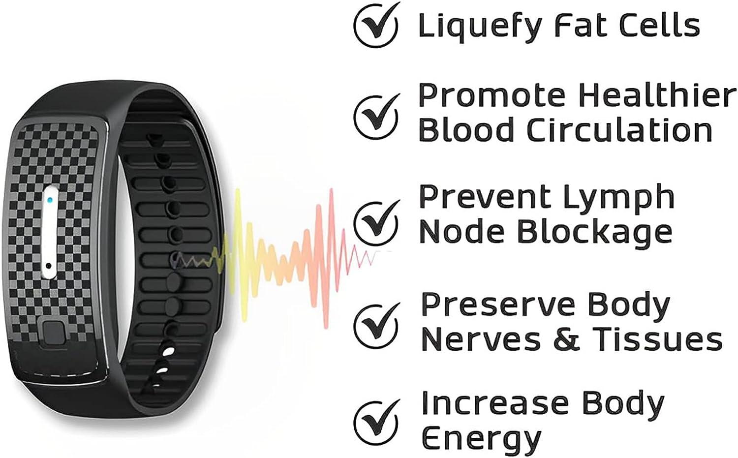 Matteo Ultrasonic Magnetic Lymph Drainage Wristband Black Body