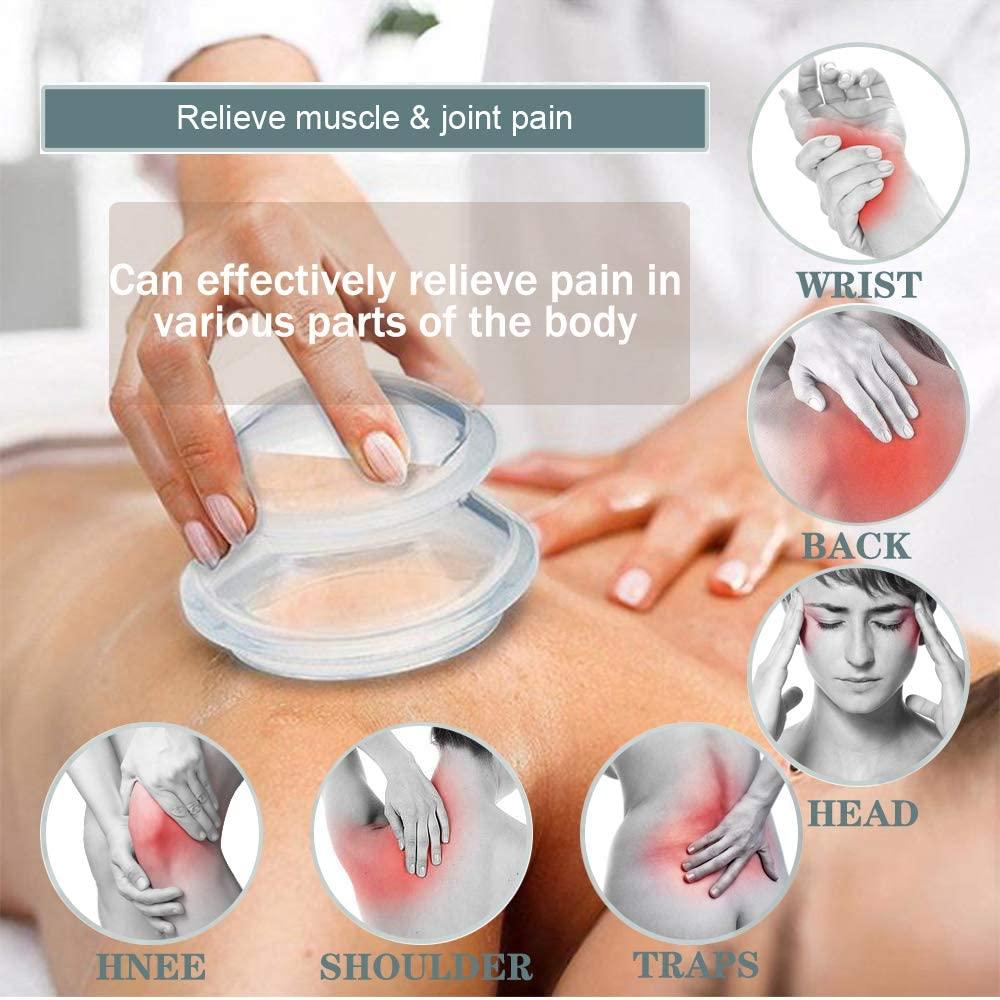 6 Sizes Silicone Cupping Therapy Set - Strong Suction for Myofascial ...