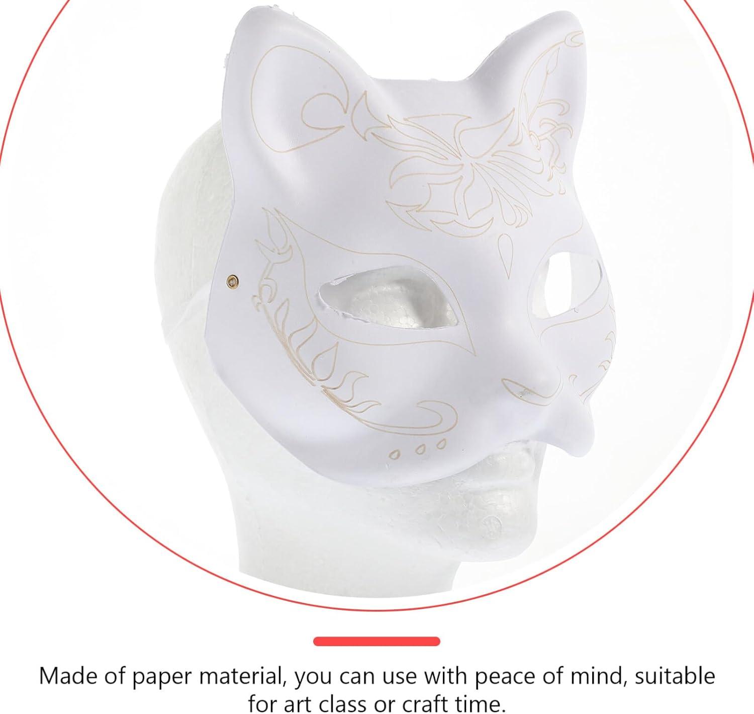 Diy Unpainted Masquerade Masks - 5pcs Unfinished Blank Paper Masks for ...