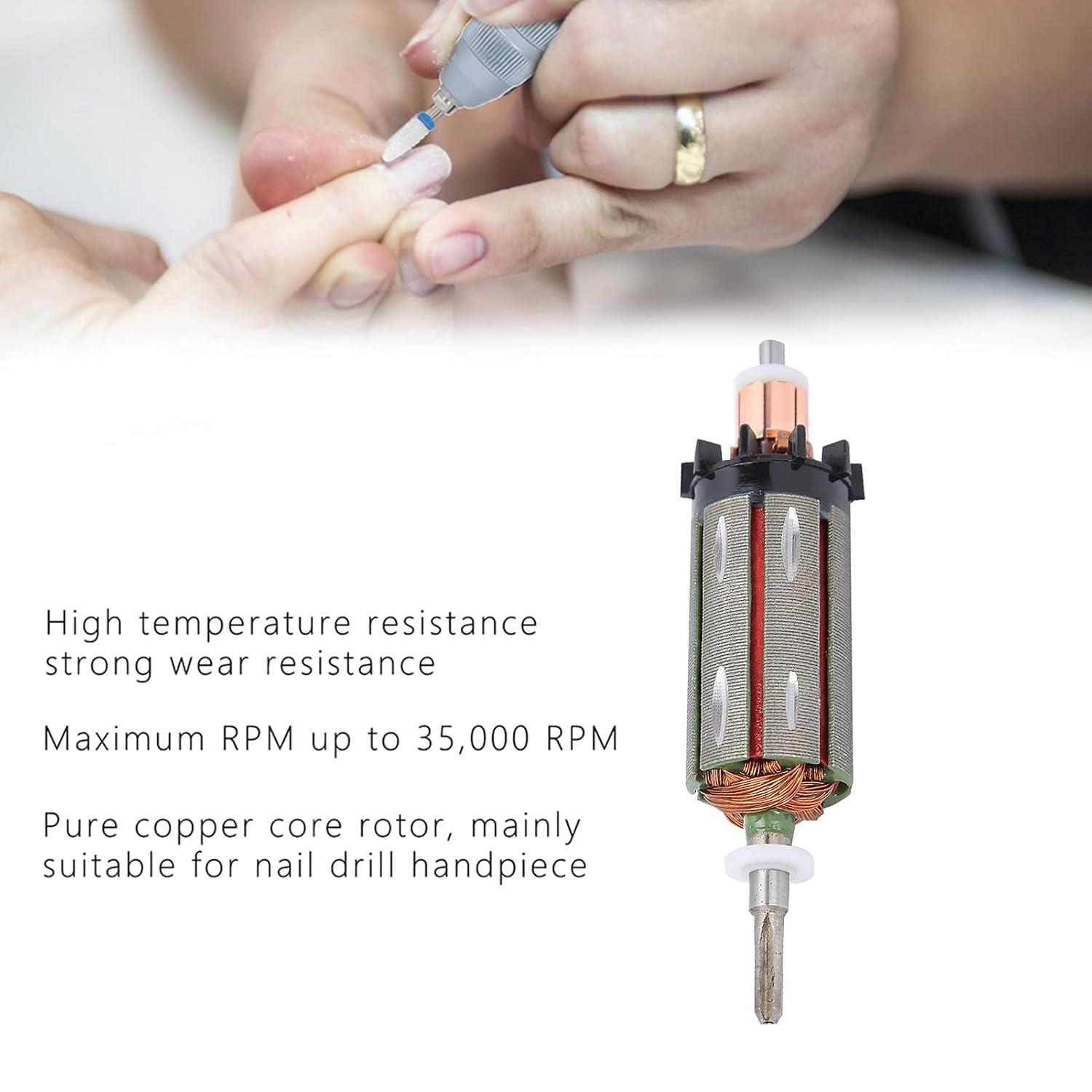 Nail Drill Handpiece Motor | High Torsion Low Noise 35000 RPM - Ideal ...
