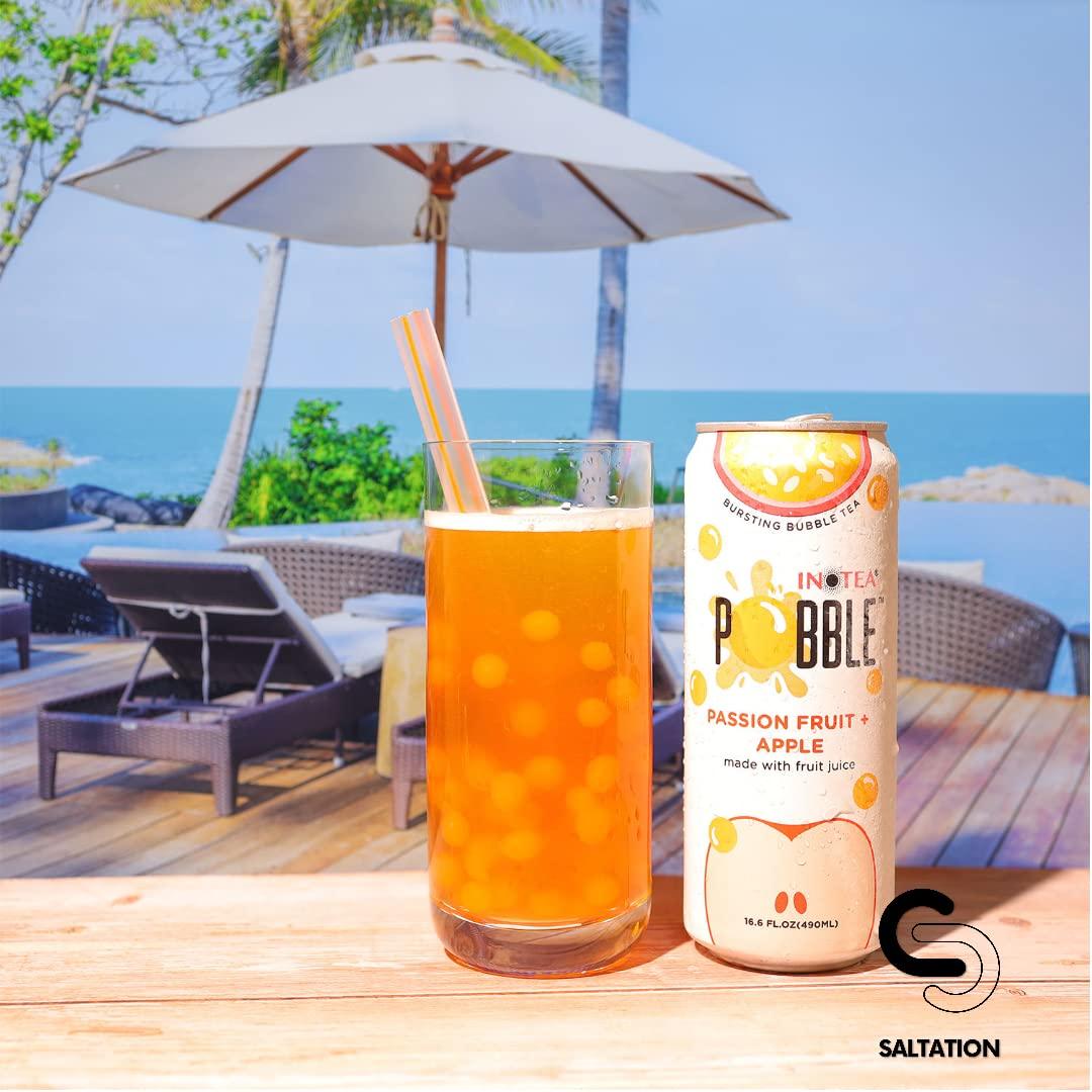 INOTEA POBBLE BURSTING BUBBLE TEA (Pack of 12 Cans) with SALTATION ...