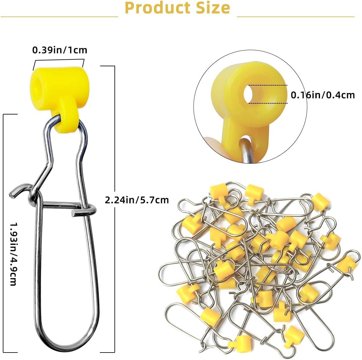 40Pcs Stainless Steel Fishing Line Sinker Slides Catfishing Rig with ...