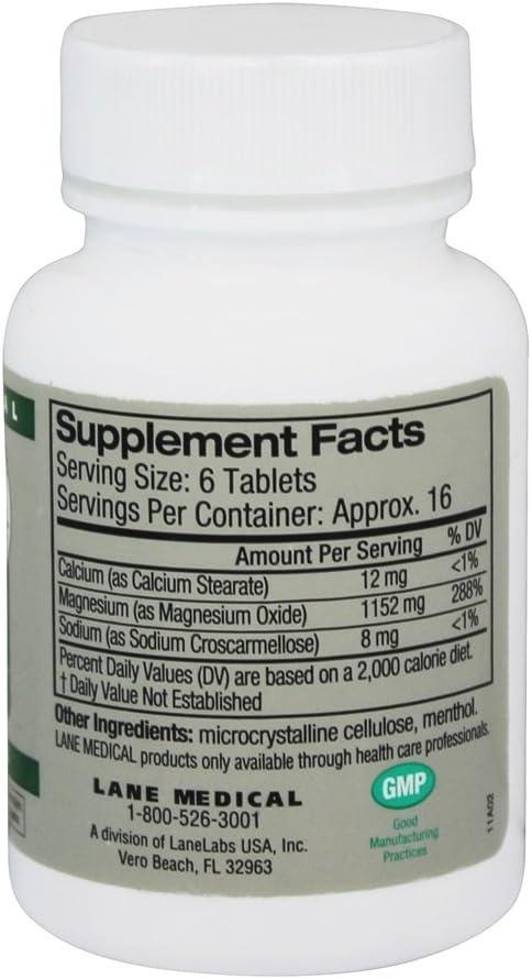 Lane Medical 3A Magnesia 100 Tabs - Natural Magnesium Supplement