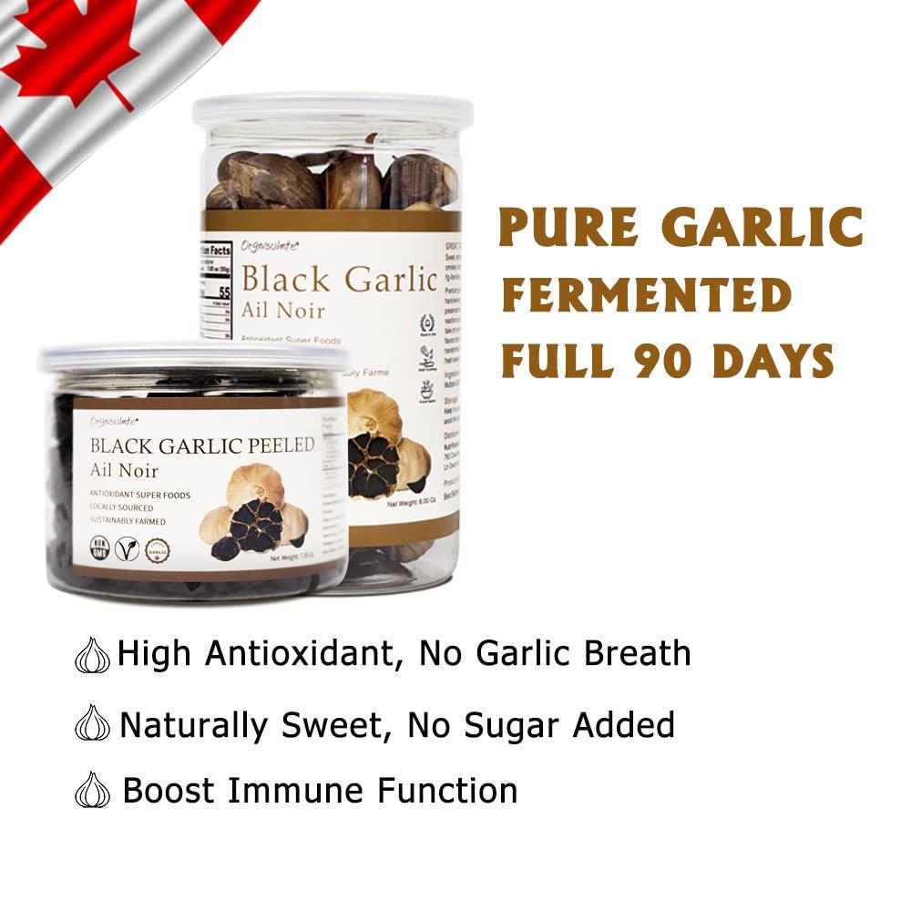 Canada Peeled Black Garlic Fermented for 90 Days Peeled Multiple Clove ...