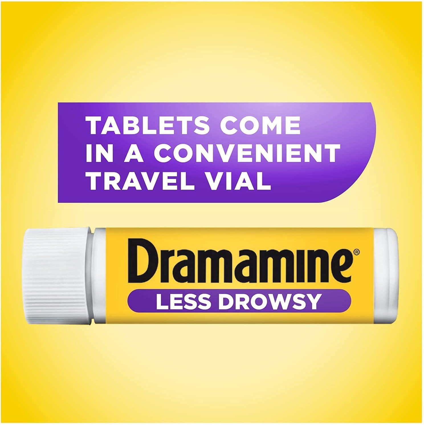 Dramamine Tablets Less Drowsy Formula 8 tablets (Pack of 3)