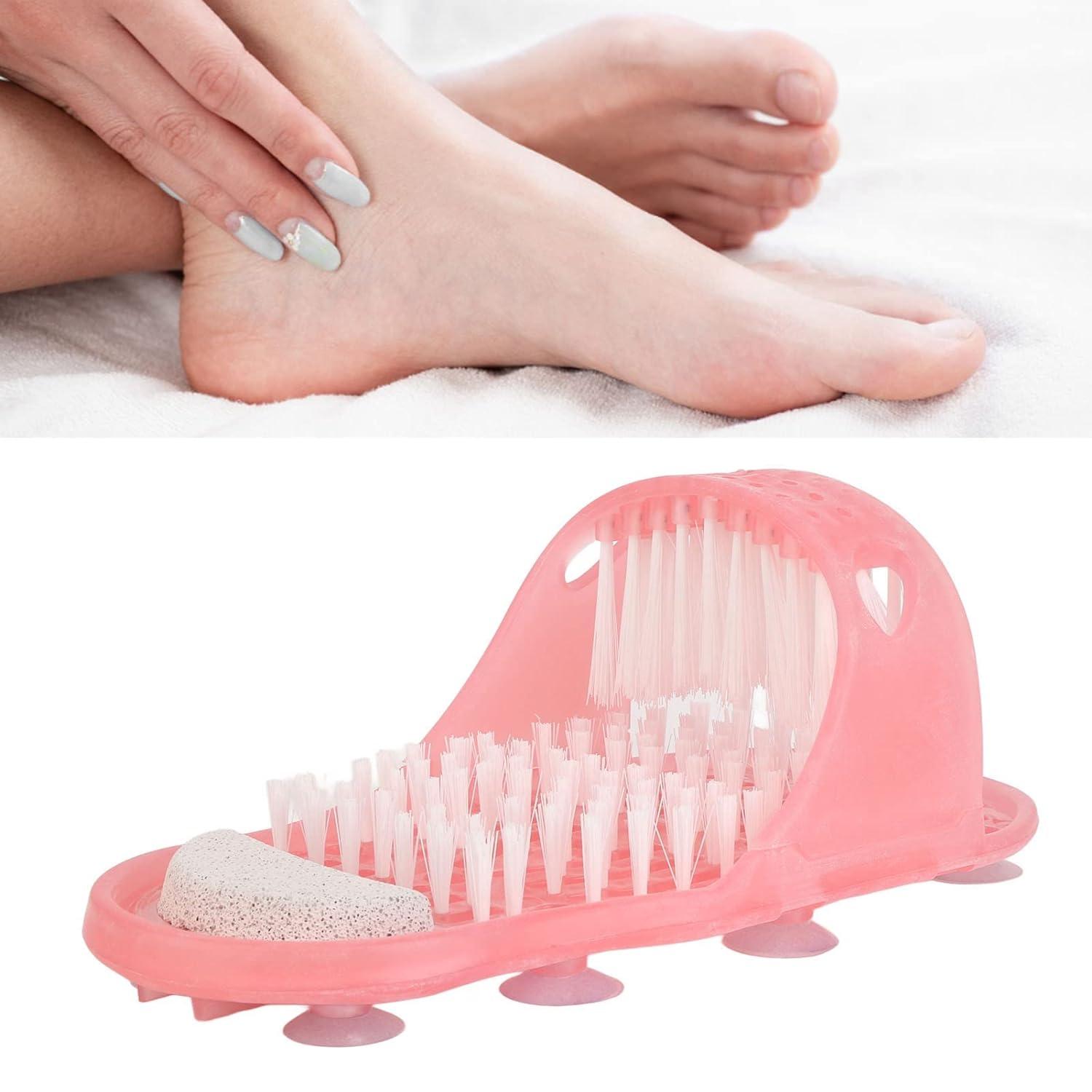 Pink PVC Shower Foot Scrubber for Dead Skin Removal and Muscle ...