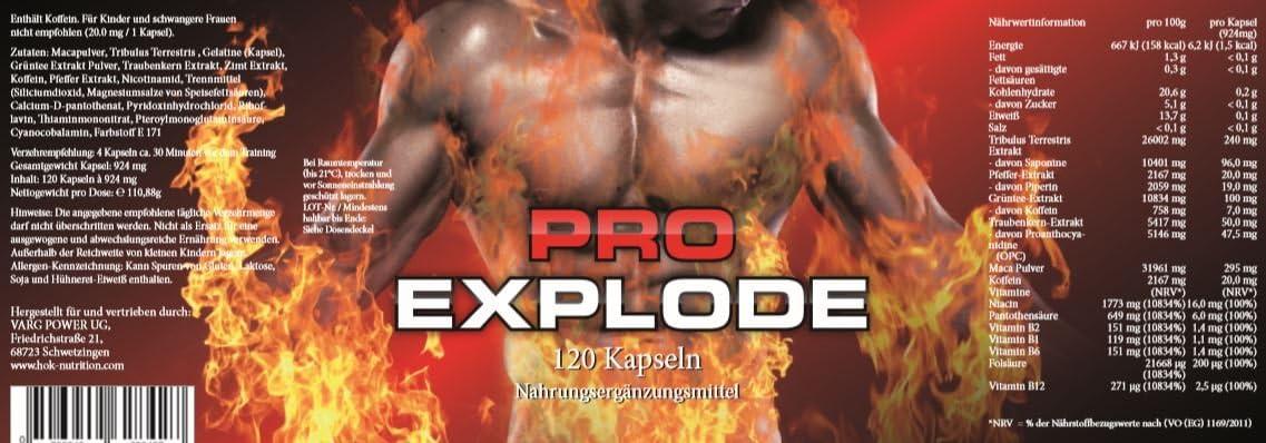 Pro Explode by Vargpower | Best Pre Workout Booster | 120 Capsules ...