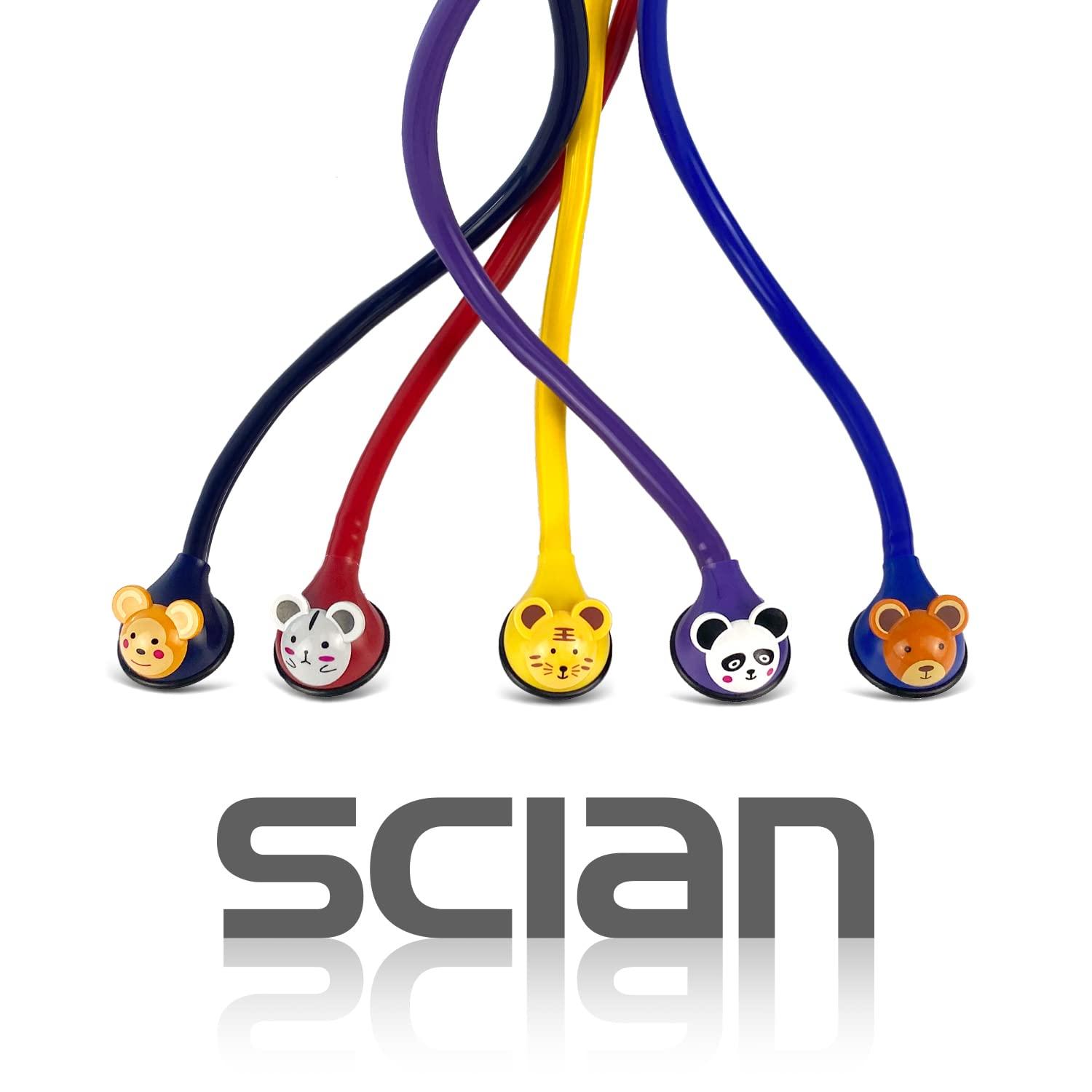 SCIAN Kids Real Working Stethoscope - 5 Interchangeable Cartoon Heads ...