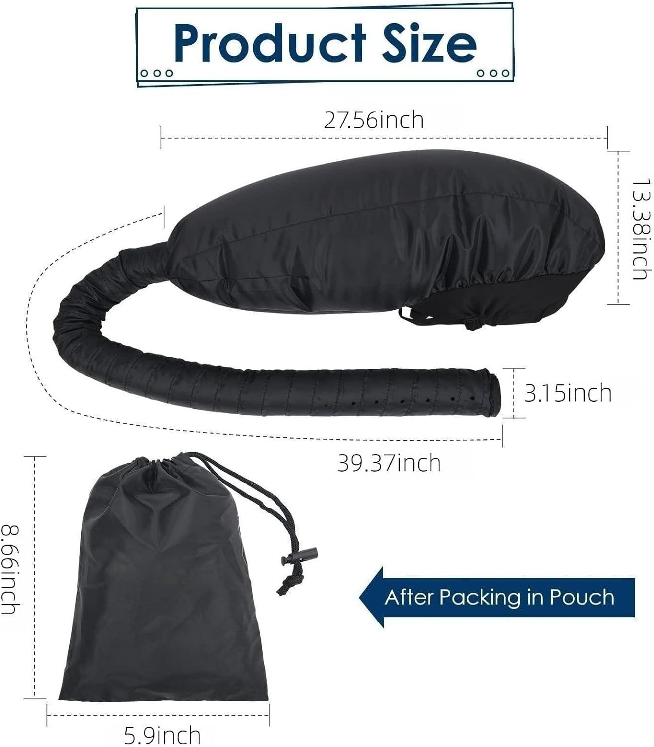 Hadio Ultimate Bonnet Hood Hair Dryer - Adjustable Satin Diffuser Cap ...