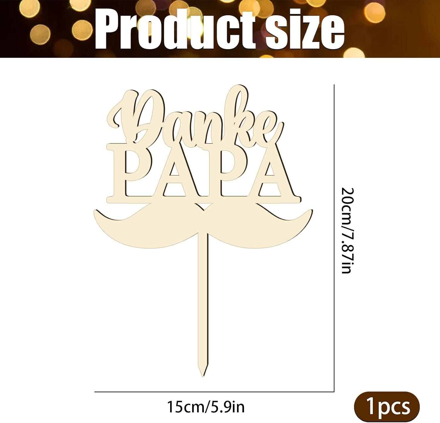 Thank You Dad Wooden Cake Topper | Unique Father's Day Gift Ideas ...