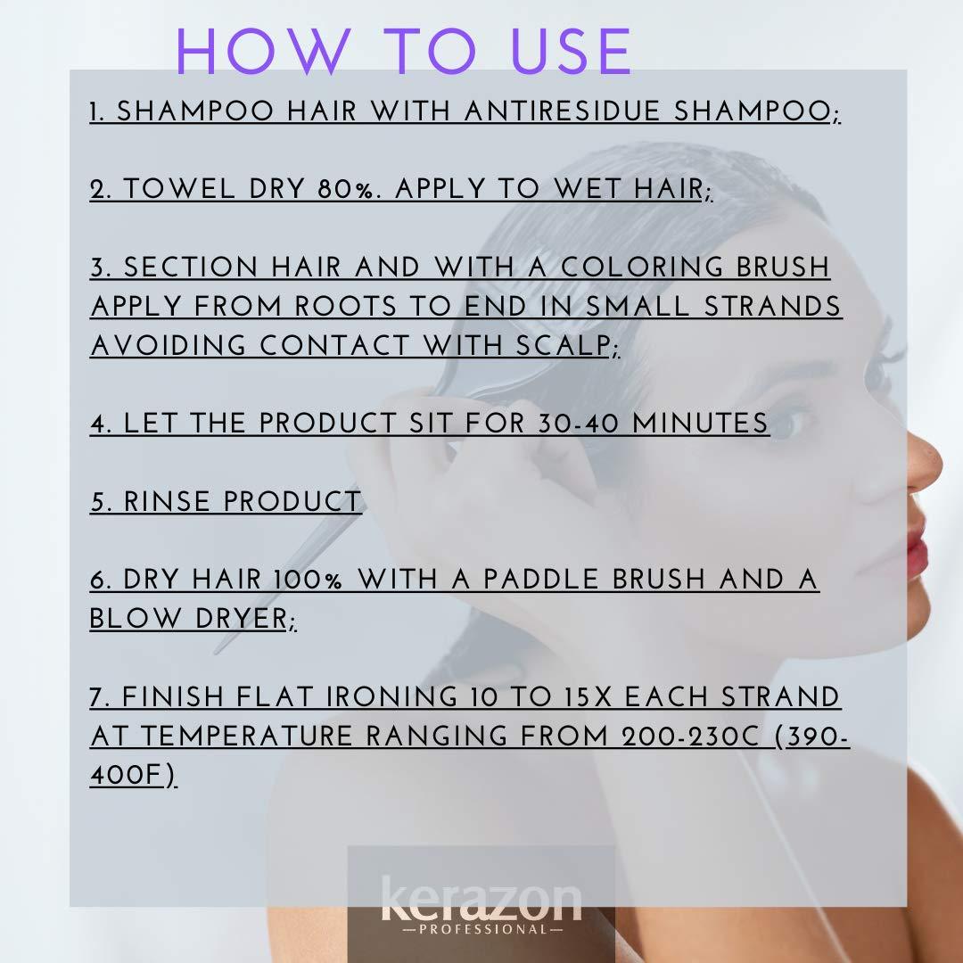 KERAZON Blonde Brazilian Hair Botox Treatment Purple Mask Platinum ...