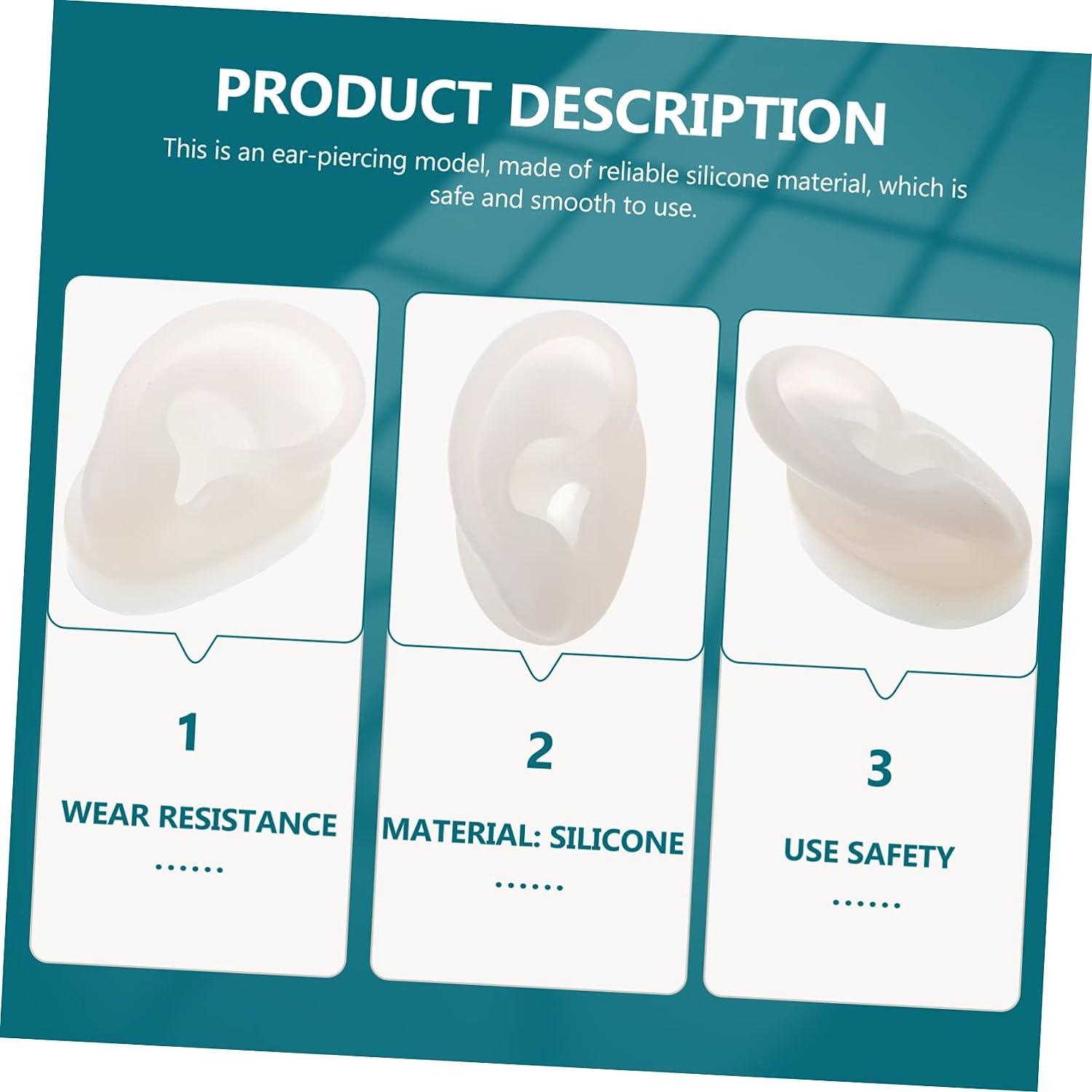 Silicone Human Ear Model for Puncture Training Practice - Transparent 2 ...
