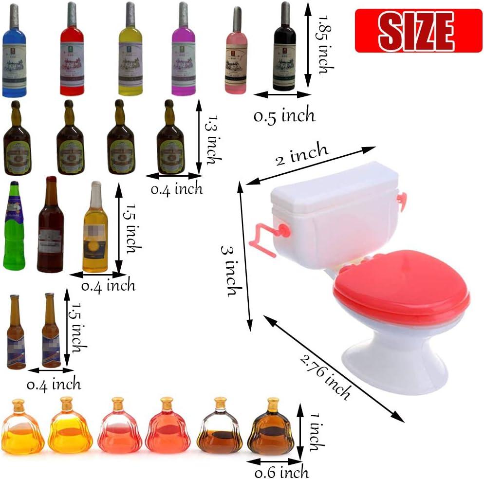 Toilet Cake Topper and Miniature Wine Bottle Cupcake Toppers - Funny ...