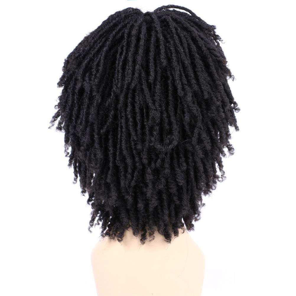 Buy 6 Inch Braid Wig Afro Curly Synthetic Hair for Black Women | Short ...