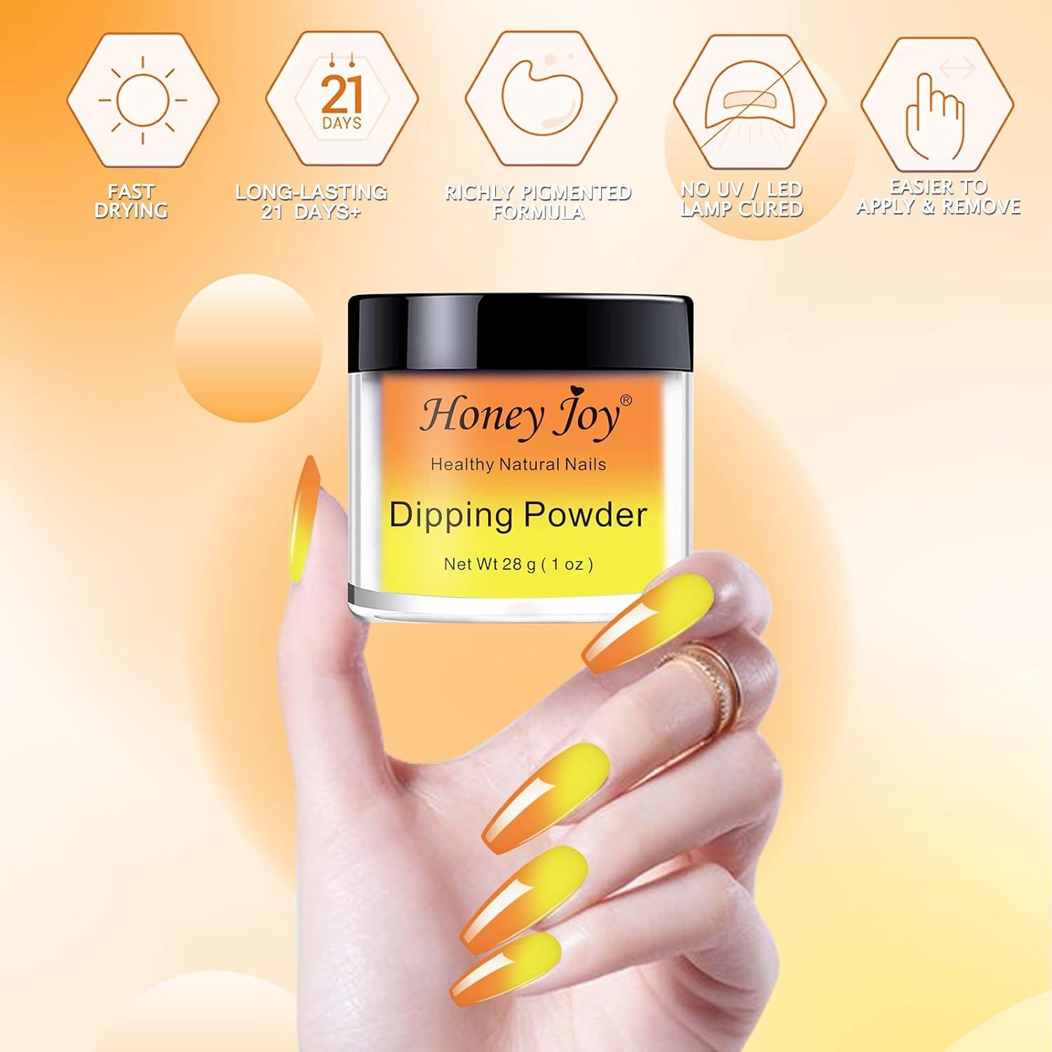28g/Box Orange and Yellow Temperature Color Change Dip Powder Nails ...