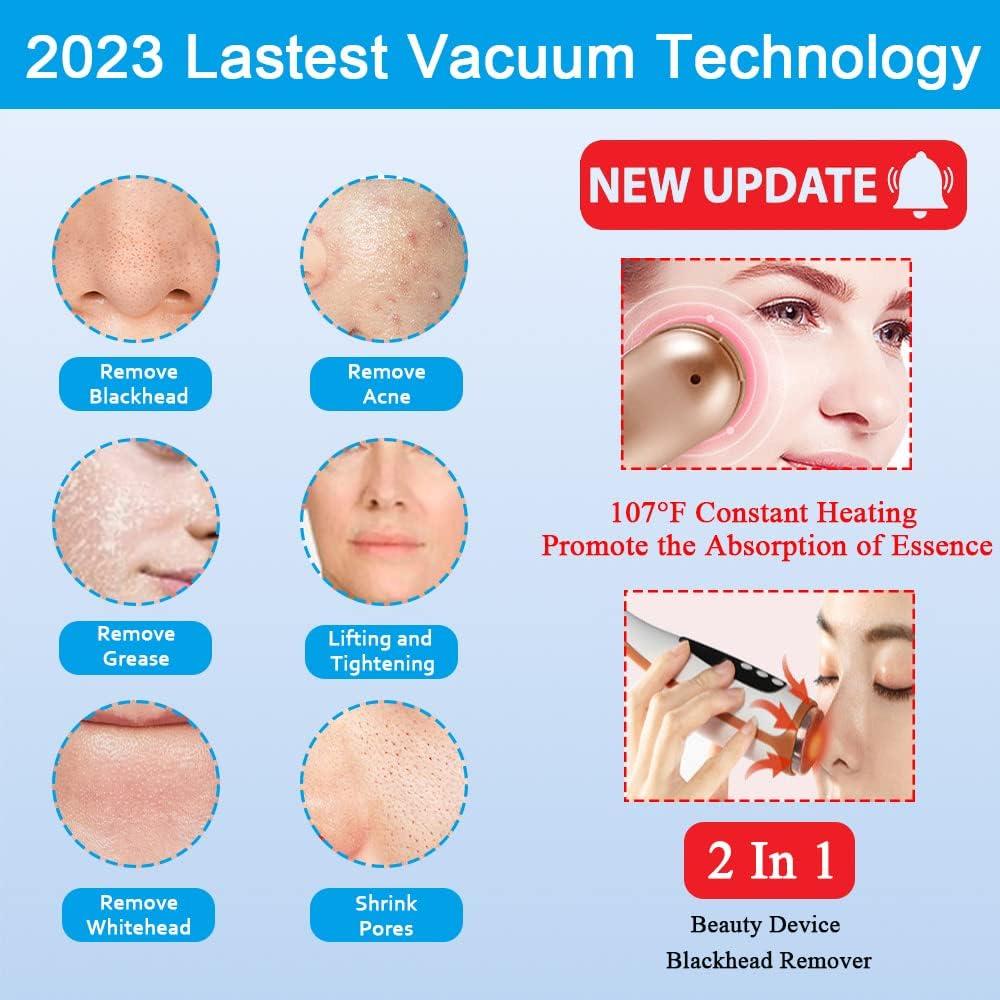 2023 Blackhead Remover Vacuum Kit - 6 Probes, Facial Cleaner for Face ...