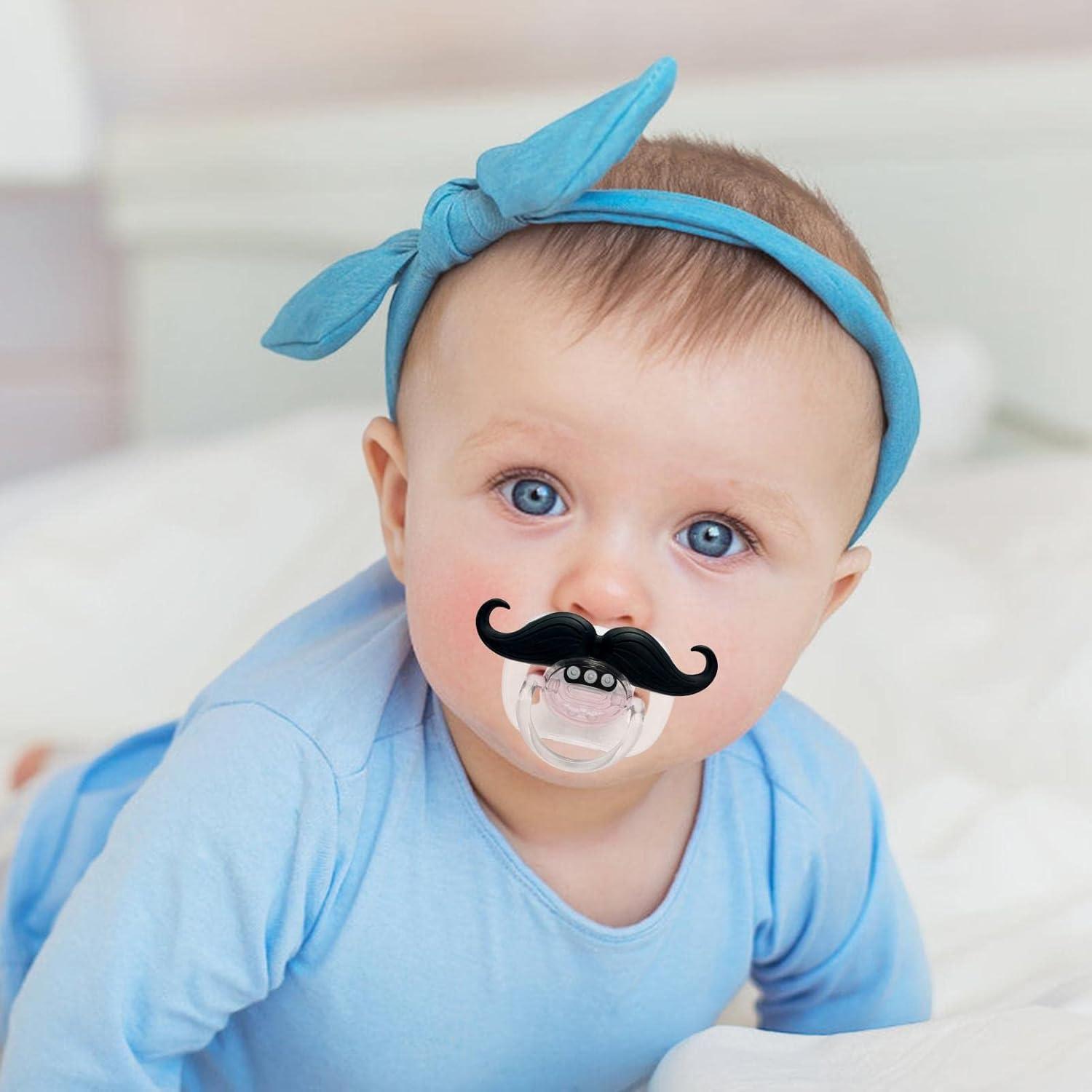 Funny Silicone Baby Pacifier with Beard & Mustache | Food-Grade Safe ...