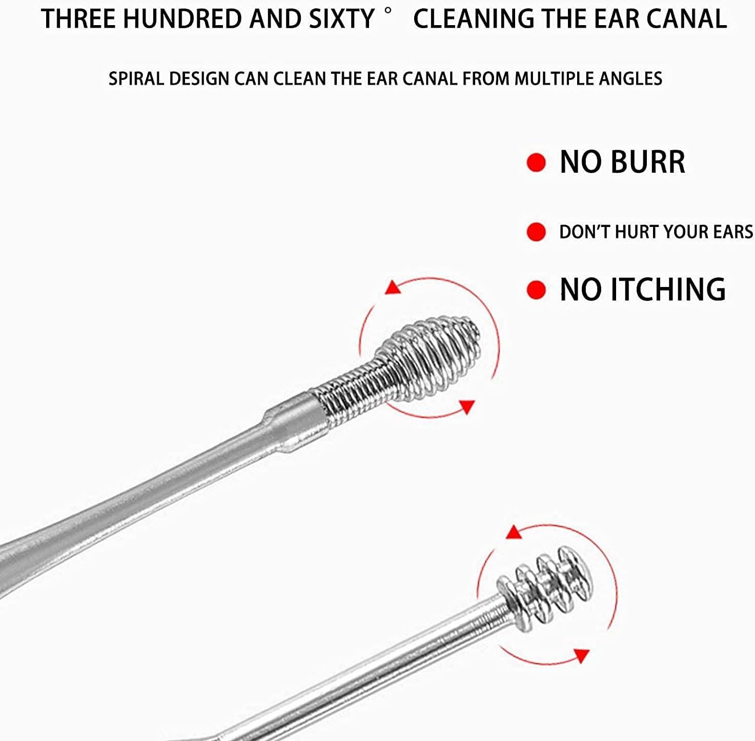6-Piece Stainless Steel Ear Wax Removal Tool Set with Ear Pin Type ...