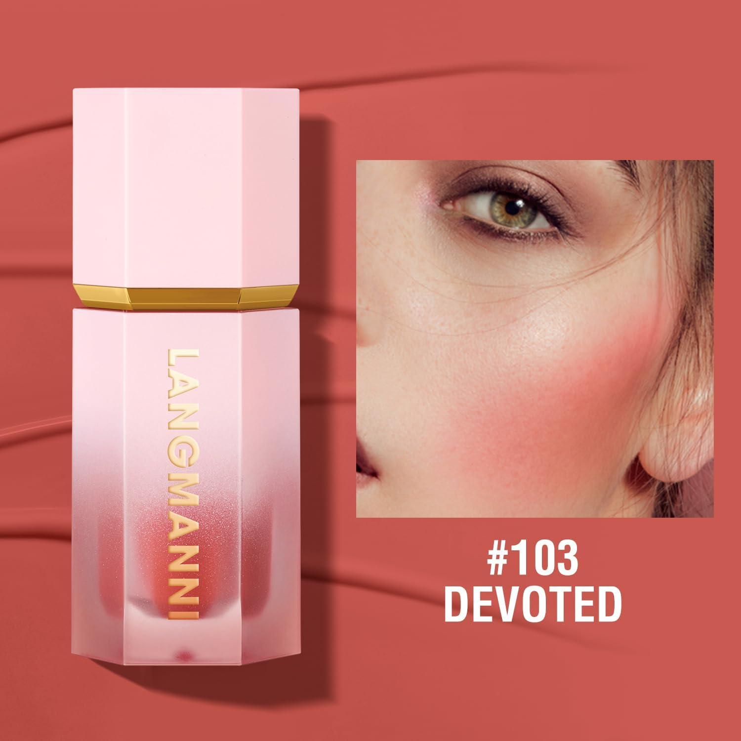 Matte Liquid Blush #103 - Long-Wearing Lightweight Formula for Natural ...
