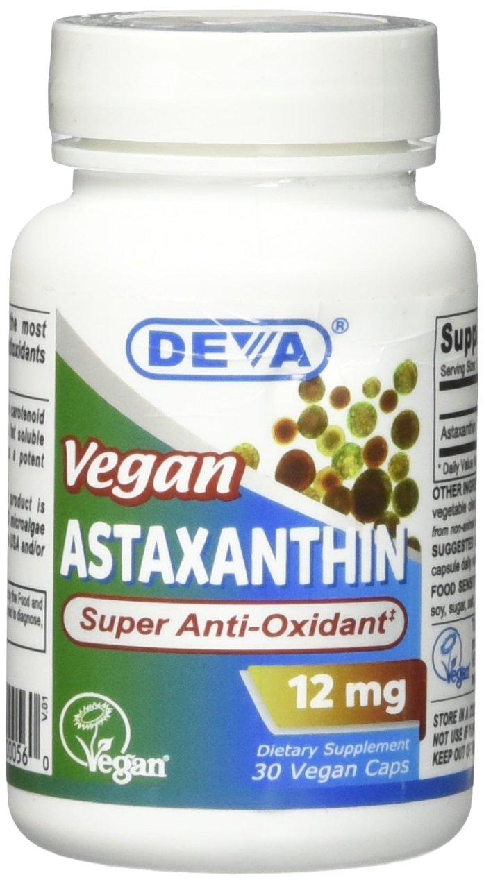Deva Vegan Astaxanthin 12mg Veg Capsules | 30 Count | Antioxidant Support | Buy Now with Express ...