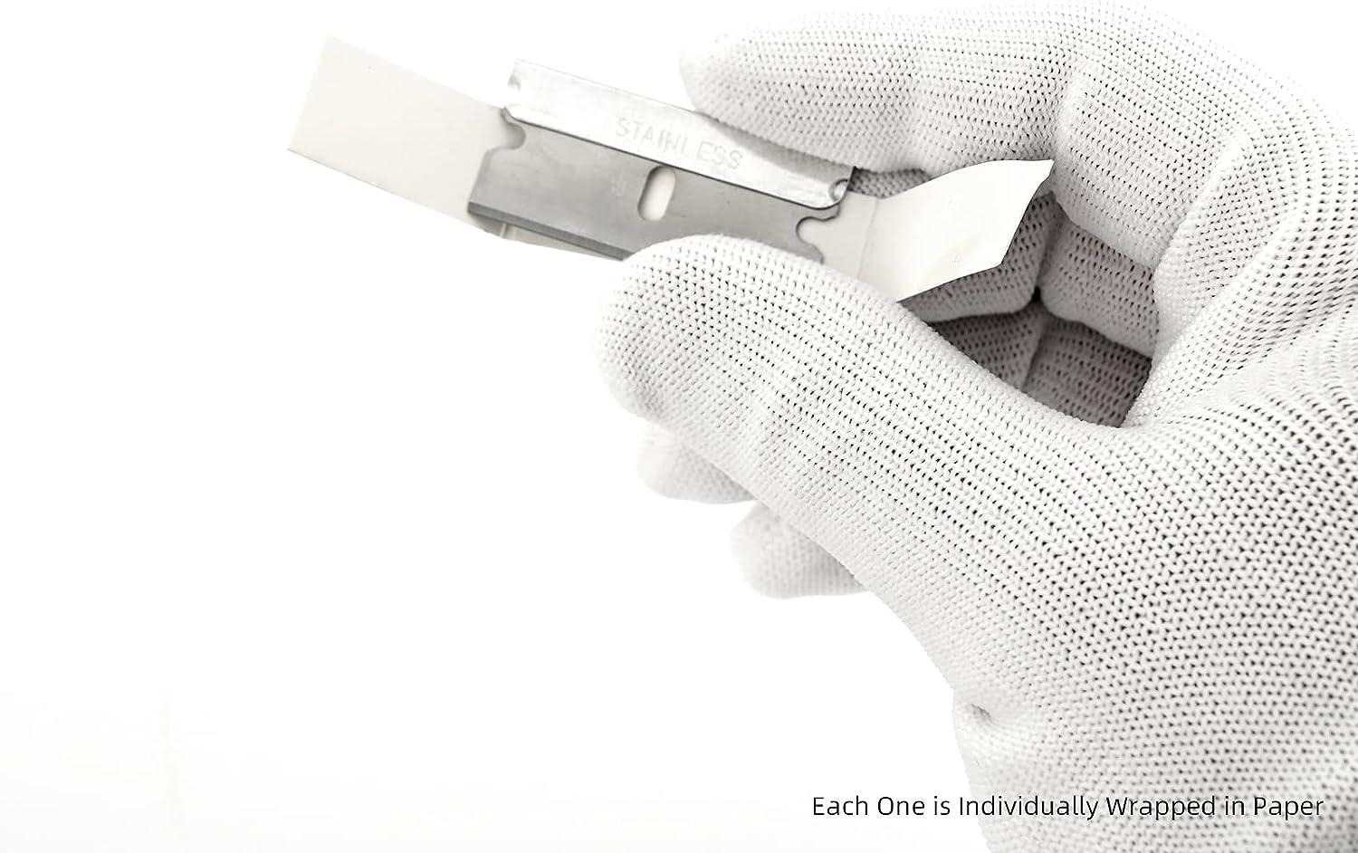 FOSHIO 100PCS Stainless Steel Single Edge Razor Blades - Individually ...