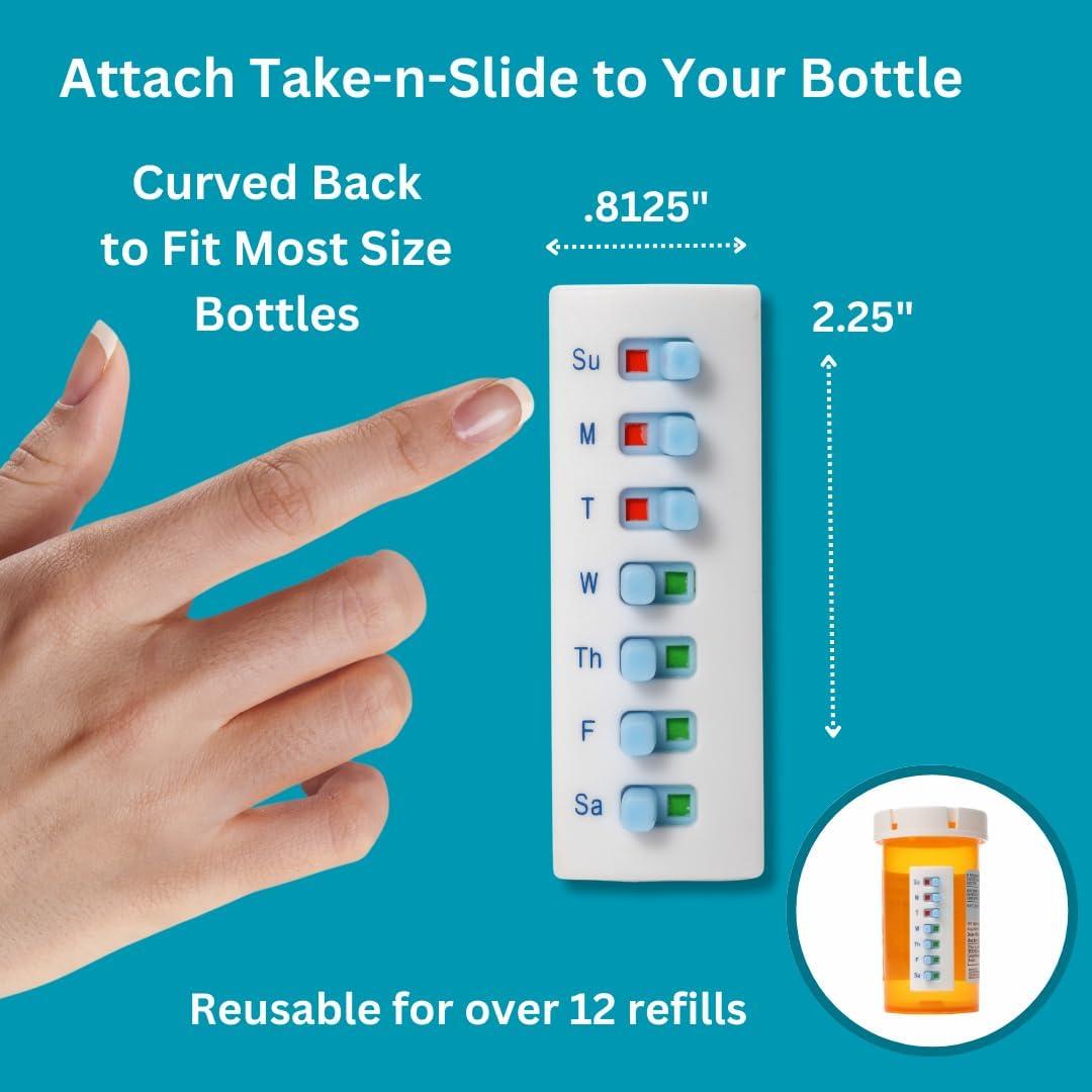 2 Pack Medication Tracker & Reminder - Reusable Peel & Stick Pill ...