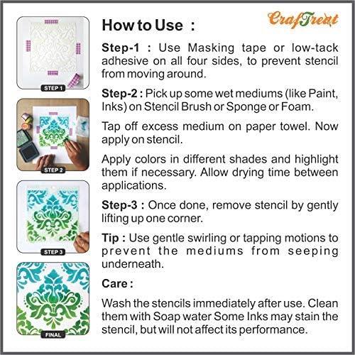 CrafTreat French Labels Stencil - Reusable 6x6 Inches DIY Art Stencil ...