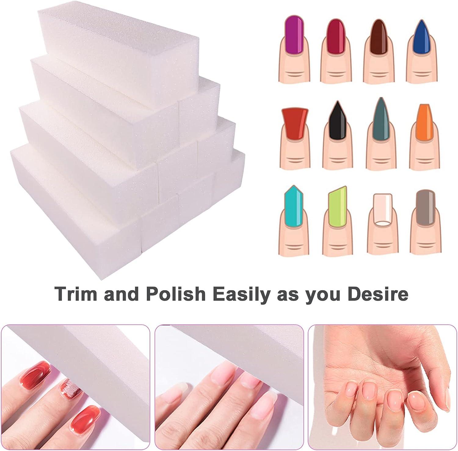 10 Pcs Nail Buffer Block Set for Acrylic & Natural Nails - 4 Sided ...