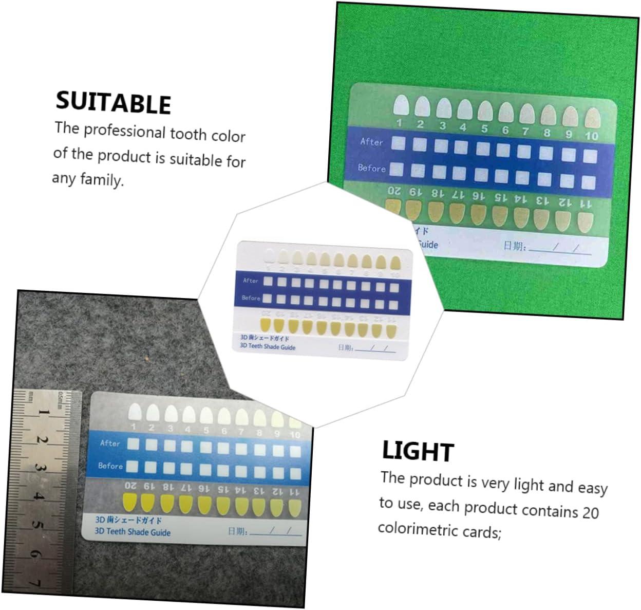 Buy Gatuida Tooth Color Card - 20-Piece Bleached Shade Guide for ...