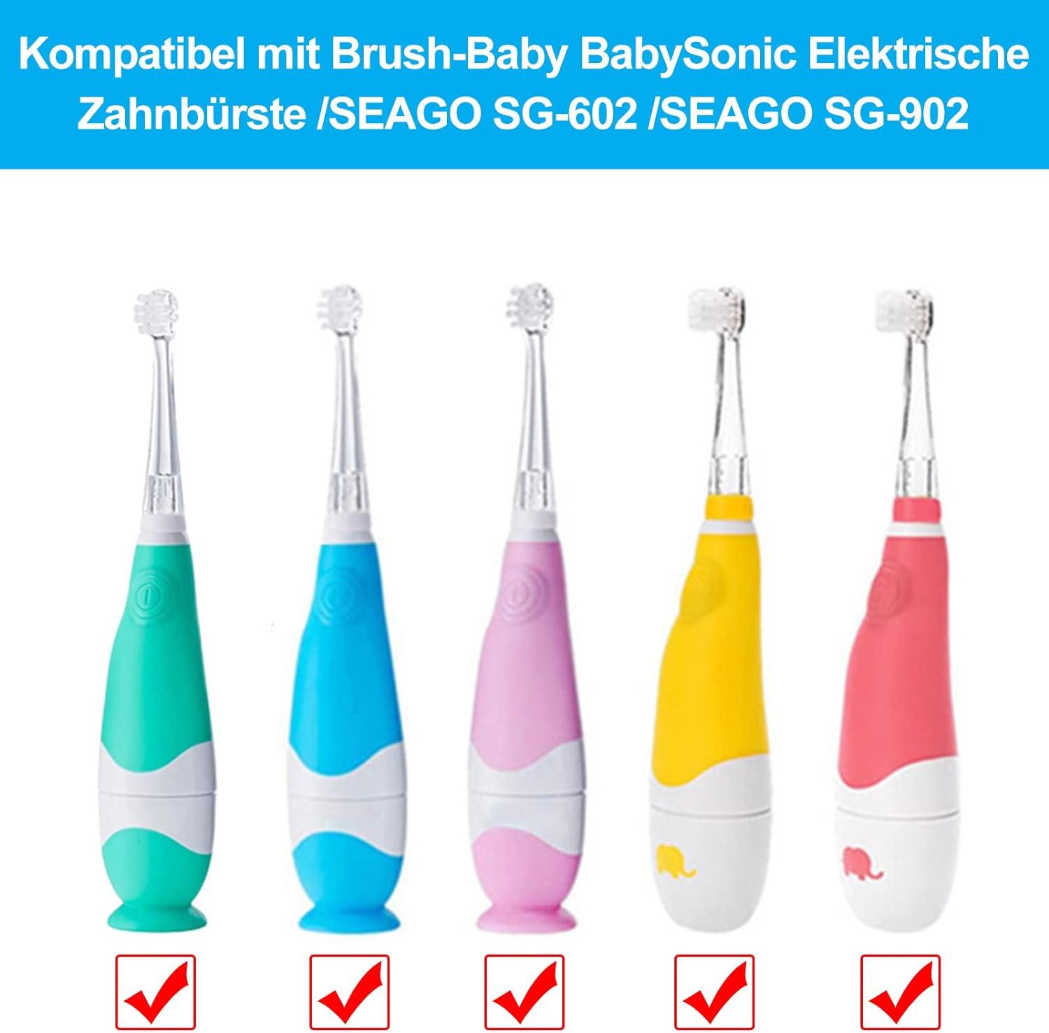 SEAGO SG602 SG902 Replacement Brushes - Soft Plug Brush Heads for Baby ...