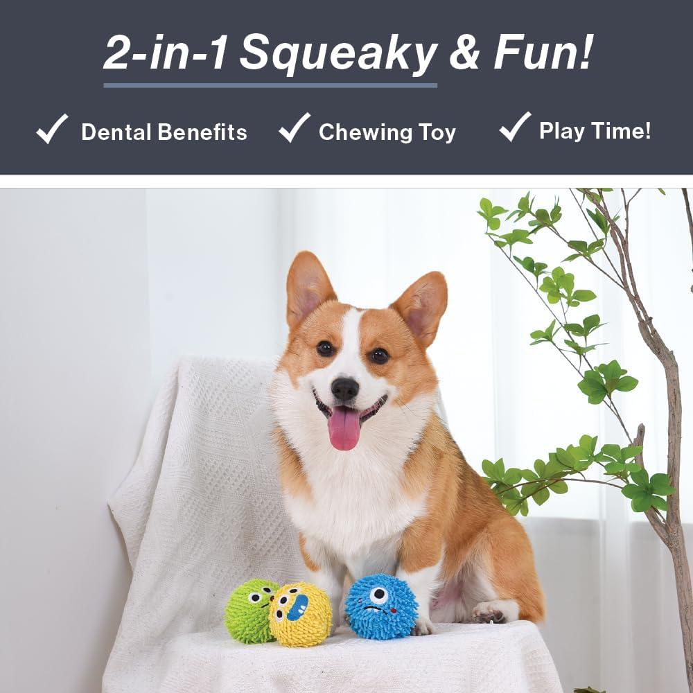 HugSmart Pet Spike Monster 2-in-1 Plush Squeaky Spike Ball - No ...