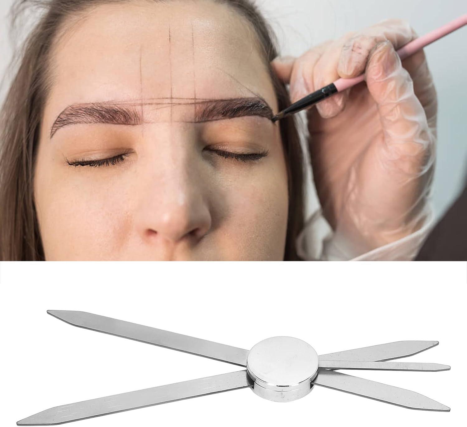 Precision Eyebrow Measuring Tool | Stainless Steel 3-Point Compass for ...