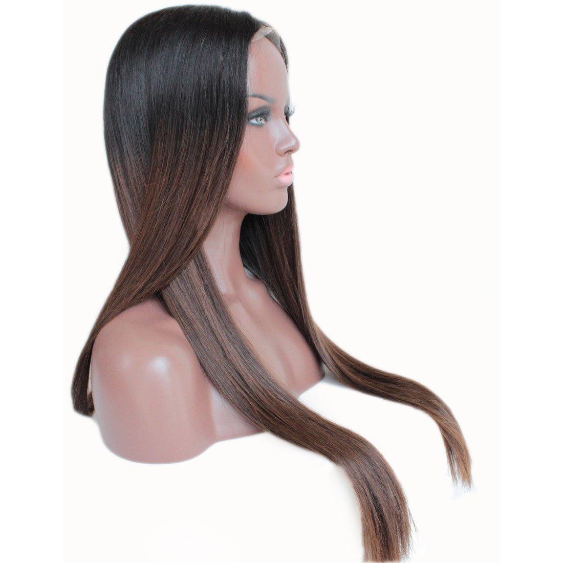 Zana Wigs - 20 Ombre Brazilian Real Hair Lace Front Wig for Dark ...