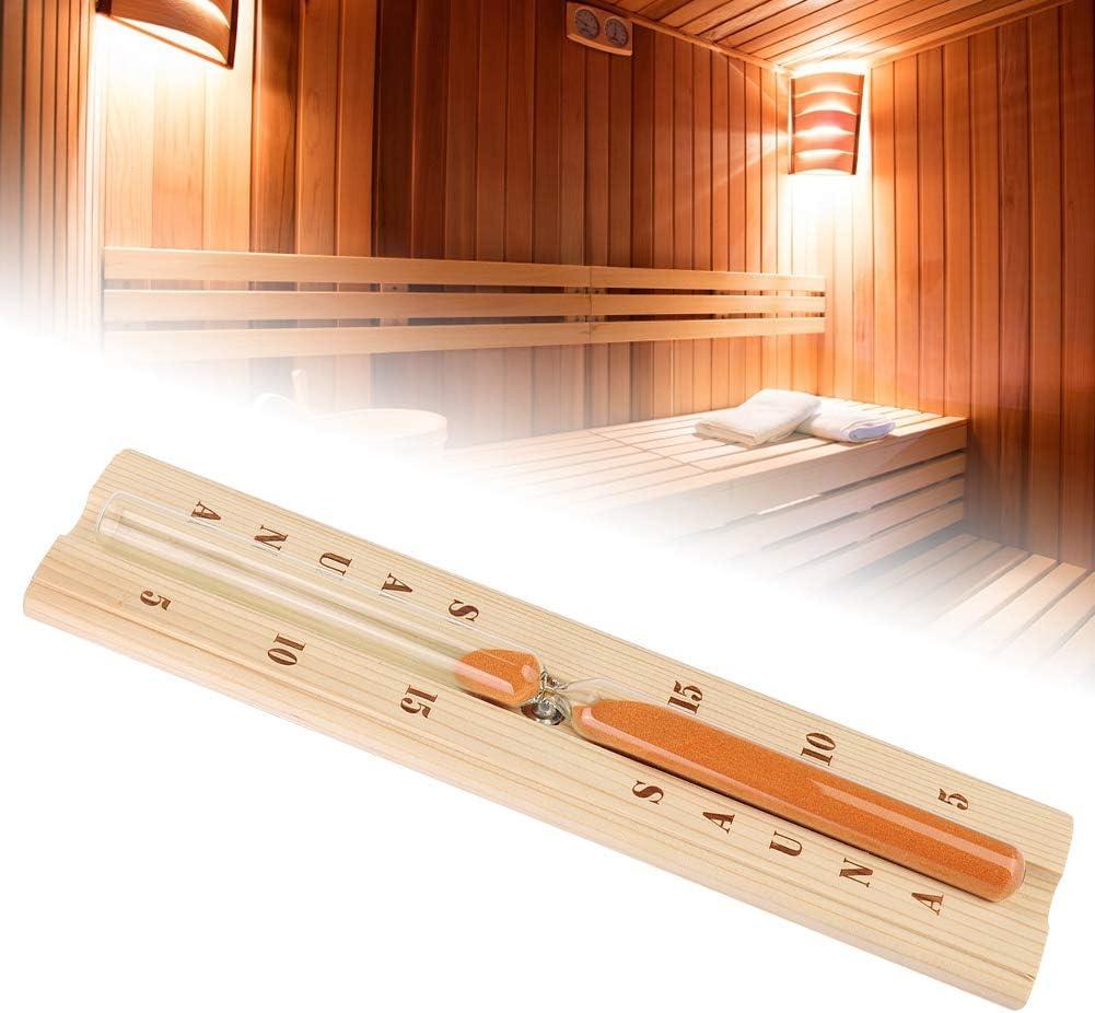 Wifehelper Pine Sauna Hourglass Clock - Accurate Heat Resistant Wooden ...