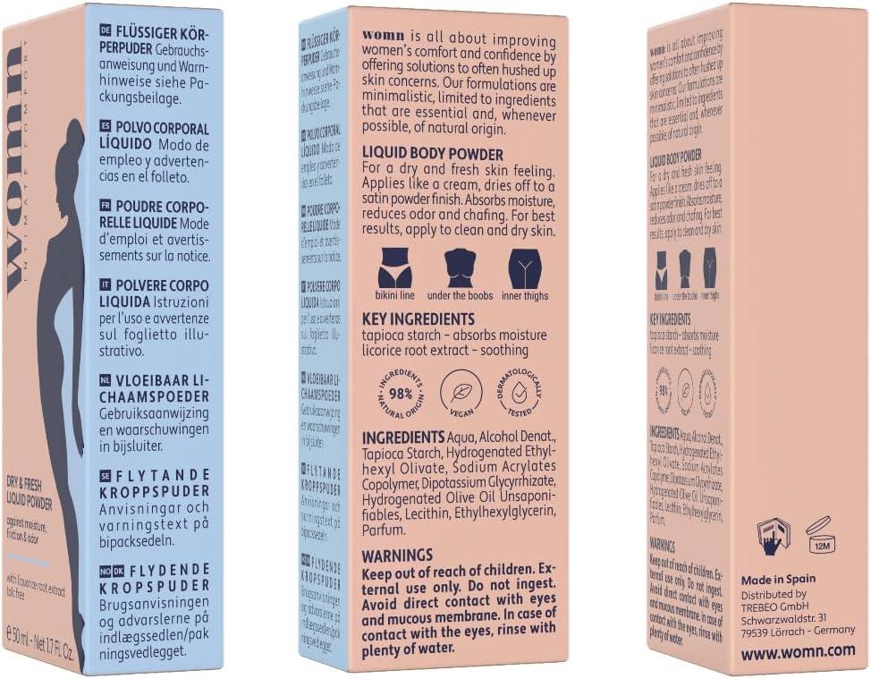 Intimate Comfort DRY & FRESH LIQUID POWDER 50ml | Talc-Free Body Powder ...