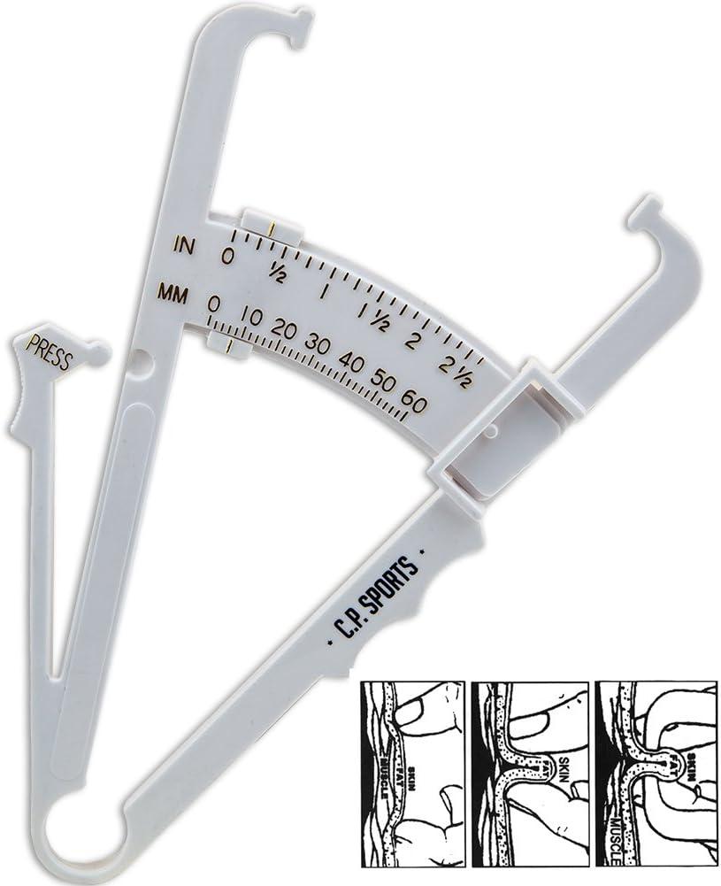 C.P.SPORTS Body Fat Measuring Device - Accurate FAT Caliper Tester with ...