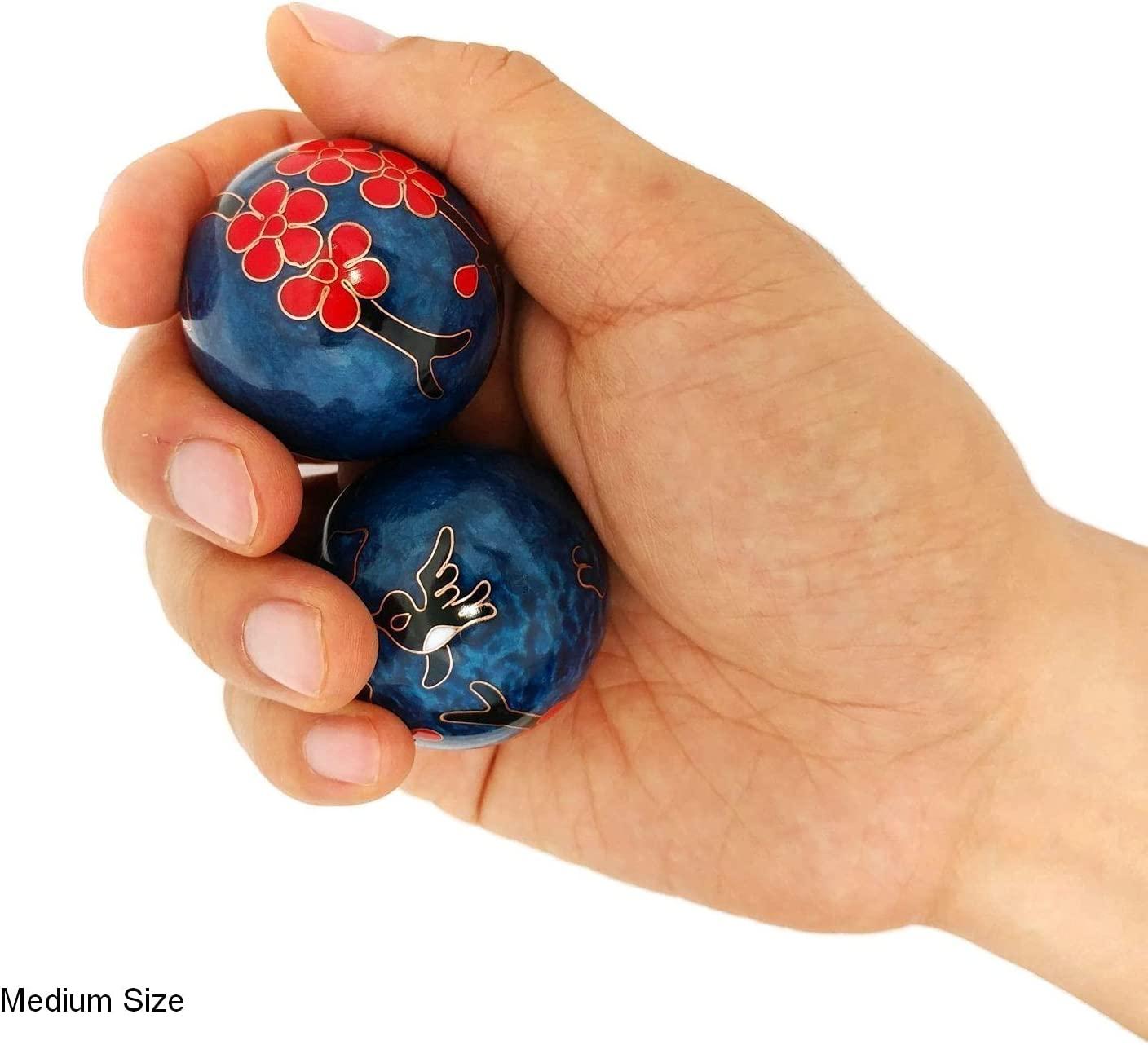 Top Chi Hummingbird Baoding Balls with Bamboo Stand - Medium 1.6 Inch ...
